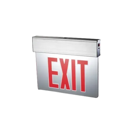Double Faced Edge-Lit Exit Sign - Red – Medinah Power